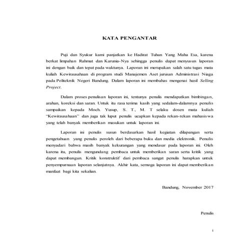 Kata pengantar | DOCX