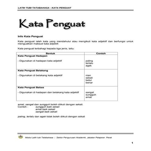 Kata penguat | PDF