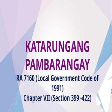 KATARUNGANG PAMBARANGAY.pptx....or the Barangay Justice System of the ...