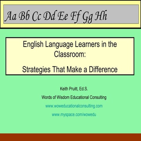 English Language Learners in the Classroom: Strategies That Make A ...