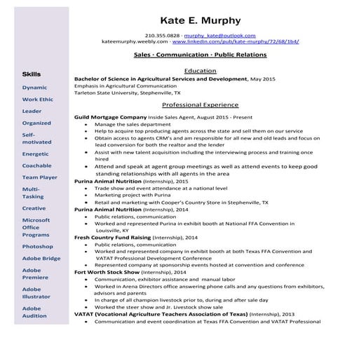Kate e. murphy resume | PDF