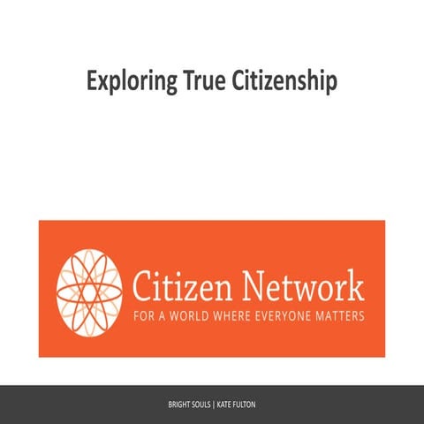 Kate Fulton Citizen Network Jeder Sydney Aug 2017 | PPT