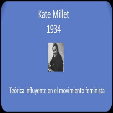 Politica sexual de Kate Millet lo personal es politico | PDF