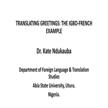 Translating Greetings | PPTX