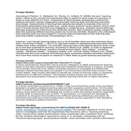 8 rrl on Learning styles & academic trac | DOCX