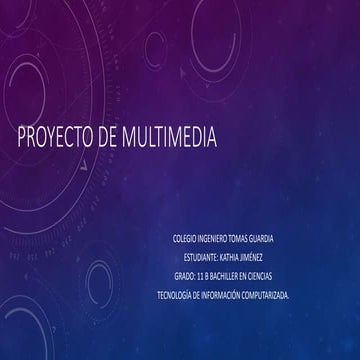Qué es un proyecto multimedia | PPTX