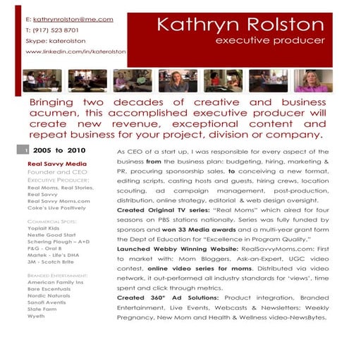 Kathryn Rolston Exec Prod Digital Strategy