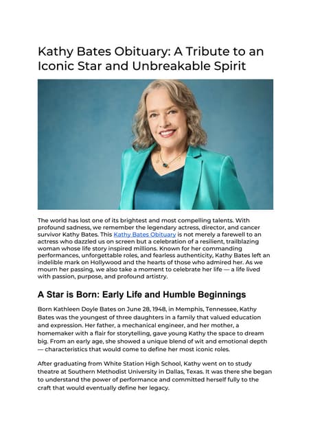 The Comprehensive Story of Kathy Ambush_ A Journey Beyond the Limelight ...