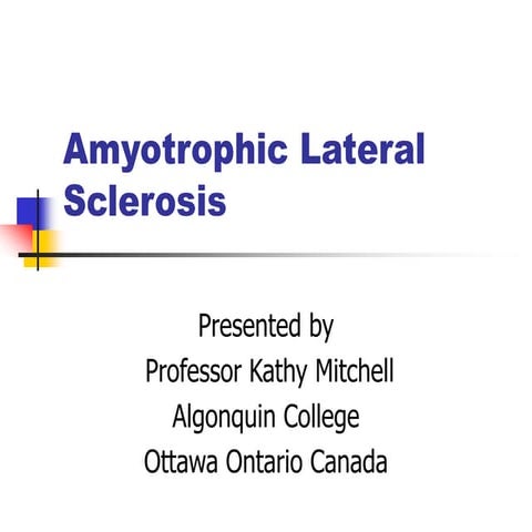 Amyotrophic lateral sclerosis (als) nursing care plan and management | PDF