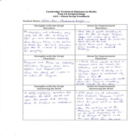 Script Feedback Pdf 