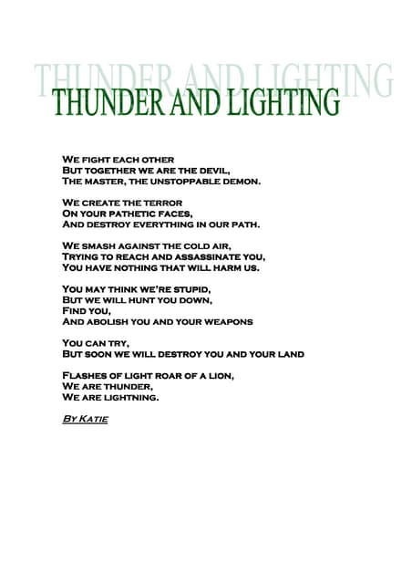 Ben's poem | PDF