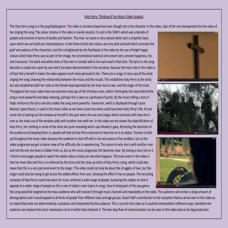 Music video analysis - Katy Perry (Wide Awake) | PPTX