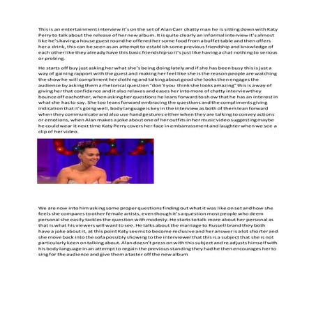 Katy perry interview | DOCX
