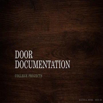 DOCUMENTATION OF DOORS | PDF