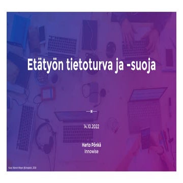 Etätyön tietoturva ja -suoja | PPT