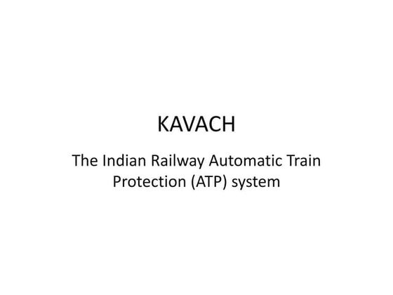 Kavach training project for railway department | PPTX | Rail Travel ...