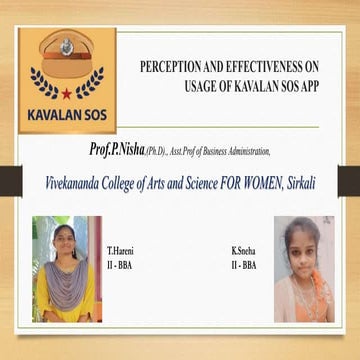 Perception and Effectiveness on usage of kavalan Sos App PPT.pptx
