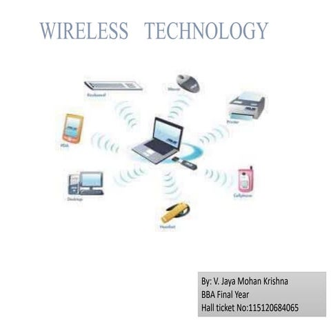 WIRE LESS TECHNOLOGY .pptx | Computer Networking | Computing