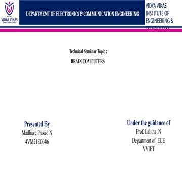 brain computer interferences with machine learning | PPTX