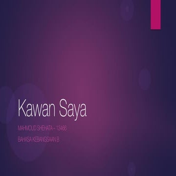 Kawan saya | PDF