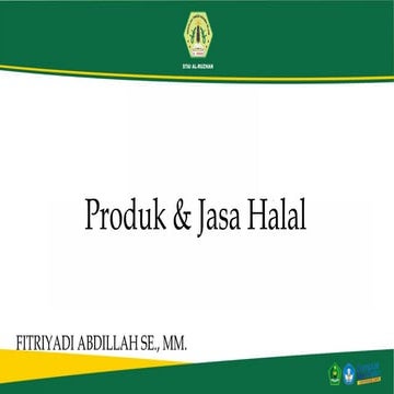 Pengembangan Kawasan Halal untuk pertumbuhan ekonomi | PPTX