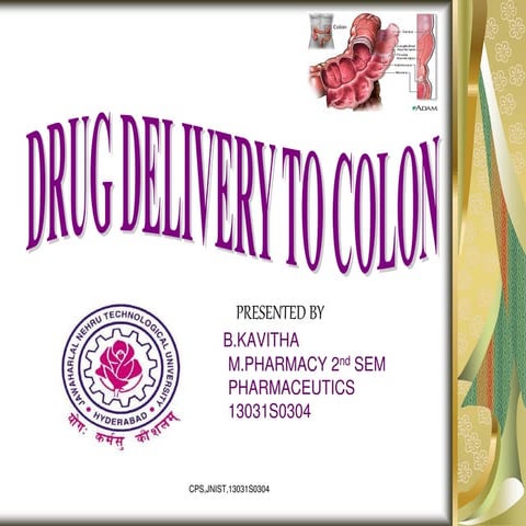 Drug Delivery To Colon | PDF