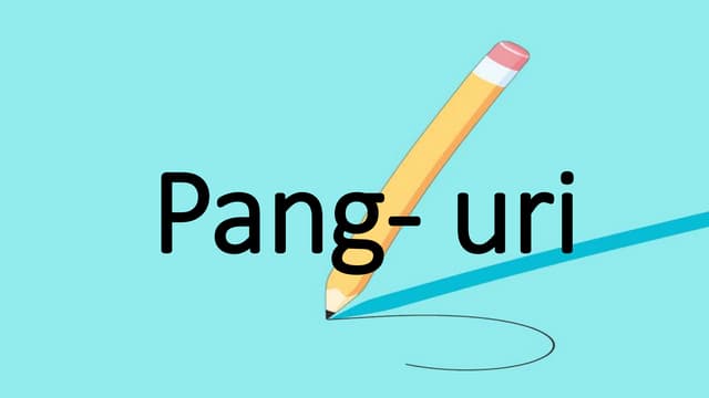 Kayarian ng pang uri | PPTX