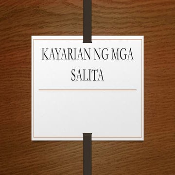 9 ARALIN 2 Kayarian ng Salita.pptx