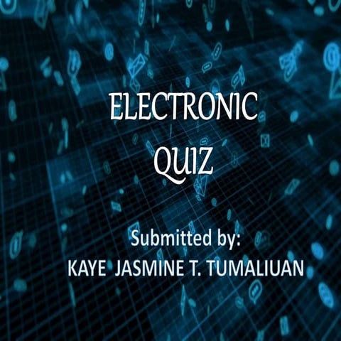 Electronic Quiz in Empowerment Technologies | PPTX | Internet | Computing