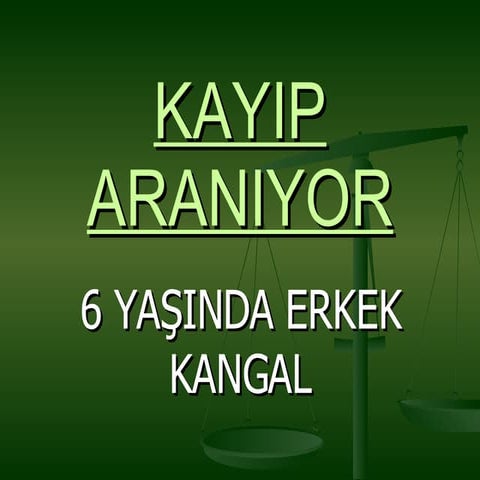 Kayip Araniyor SİVAS KANGAL KÖPEĞİ 6 YAŞINDA ERKEK KÖPEK | PPT