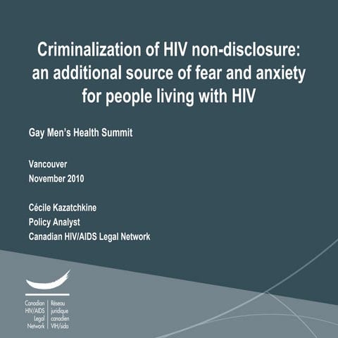 HIV Criminalization Laws in the US and Abroad | PDF