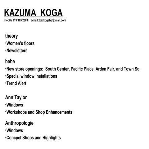 Kazuma Koga | PPT | Retail Industry | Industries