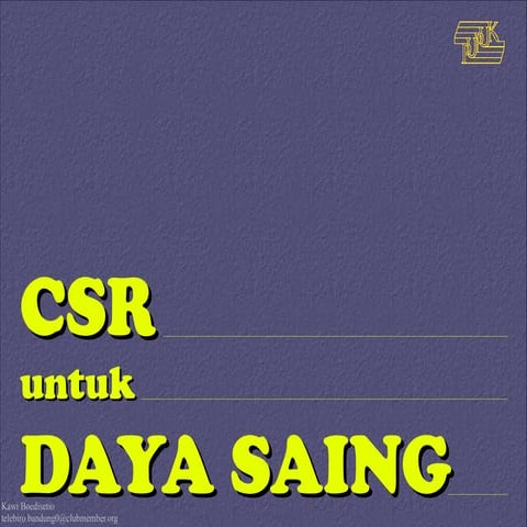 Kb csr &-daya_saing-03 | PPT