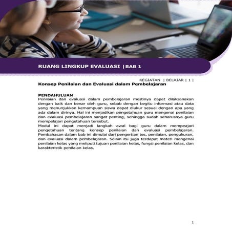 Kb 1 konsep dasar evaluasi | PDF