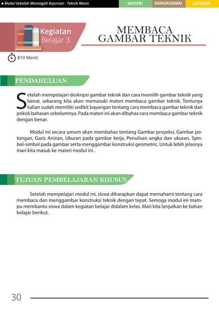 garis dan kegunaannya pada gambar teknik | PPTX