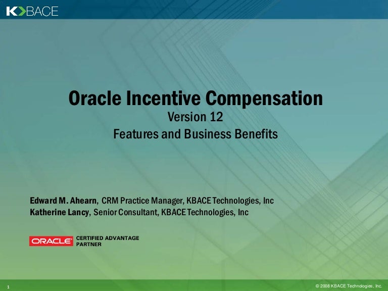 KBACE Incentive Compensation Webinar
