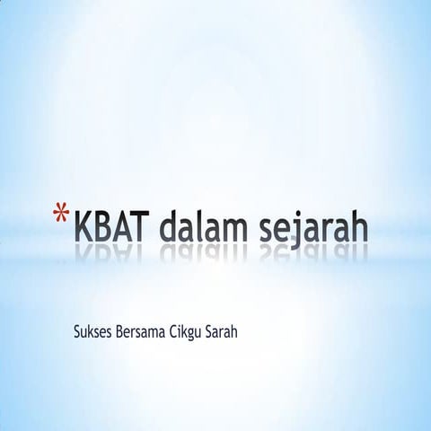 KBAT dalam sejarah | PPT