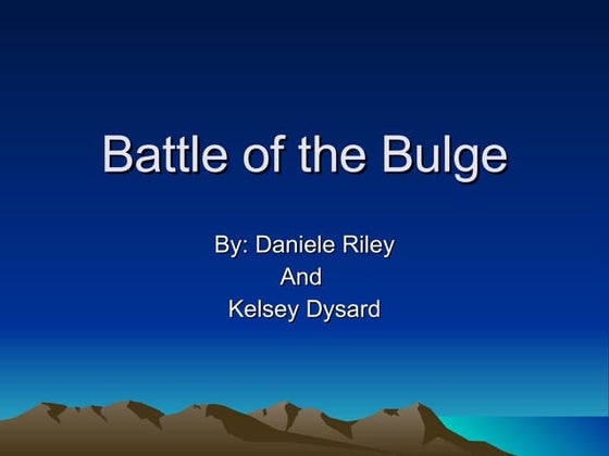 The battle of the bulge powerpoint | PPT