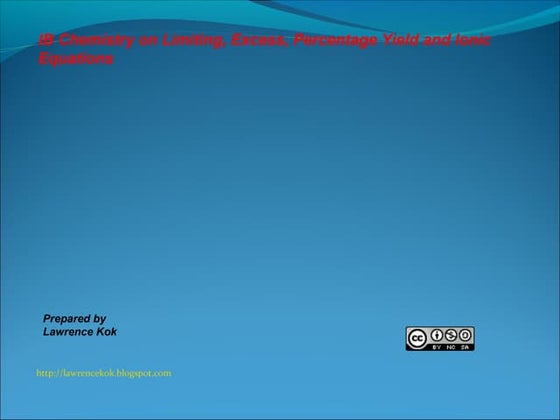 Before, Change, After (BCA) Tables for Stoichiometry | PPT