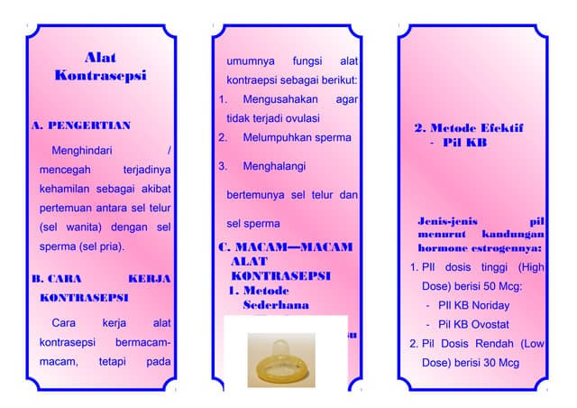 Leaflet alat kontrasepsi