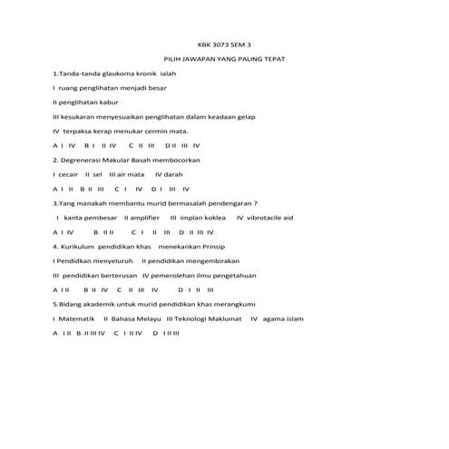 Kbk 3073 sem 3 | DOCX