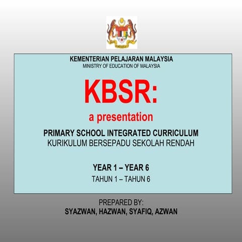 Kbsr Updated | PPT