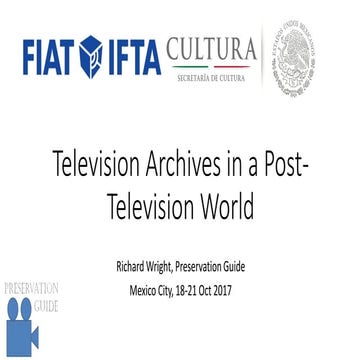 Television archives in a post-television world (WRIGHT) | PDF
