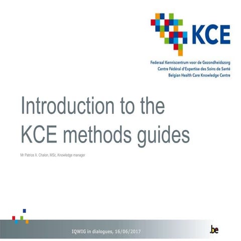 Introduction to KCE methods guides | PPT
