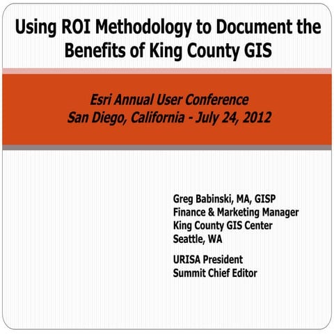 King County GIS ROI Study | PDF