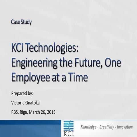 KCI Case Study | PPT | Civil Engineering Industry | Industries