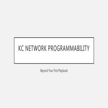 KCNP Beyond Your First Playbook | PPT