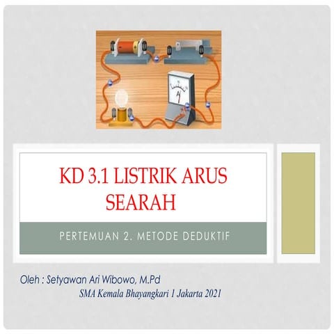 KD 3.1 Listrik arus searah Pertemuan dua kelas xii | PPT
