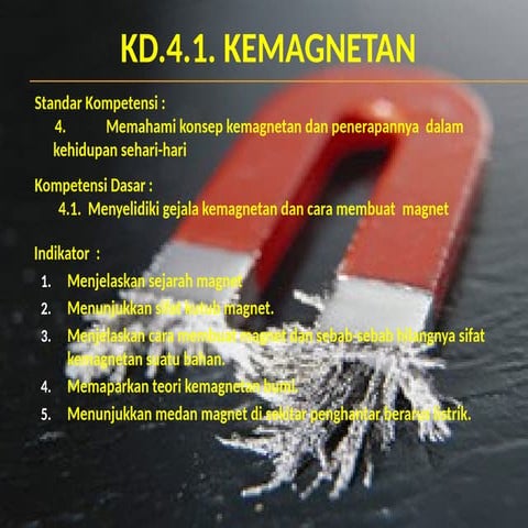 KD 4.1 KEMAGNETAN Materi IPA Kelas IX.pptx