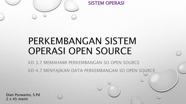 Perkembangan Sistem Operasi Open Source | PPT Perkembangan Sistem Operasi Open Source | PPT